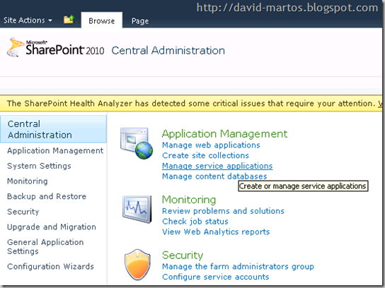 SharePoint Health Analyzer ~ David Martos' Blog